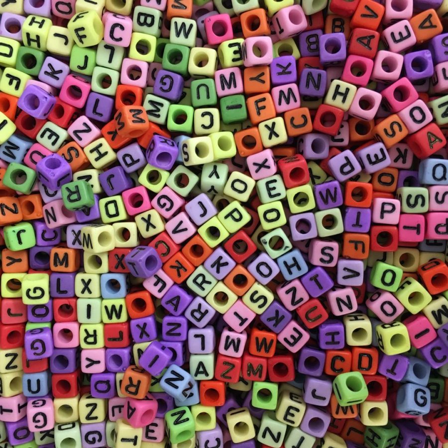 Full Colour 6mm Alphabet Cube Beads, Mixed Letters A-Z, Pony Beads ...