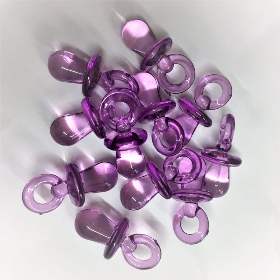 3cm Purple Transparent Dummy Charms, Dummy Clips | Pony Beads ...