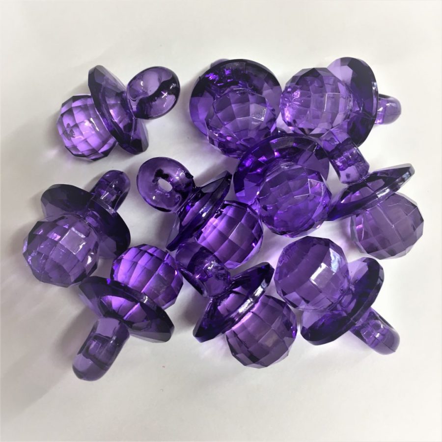 3cm Purple Crystal Transparent Dummy Charms, Dummy Clips | Pony Beads ...