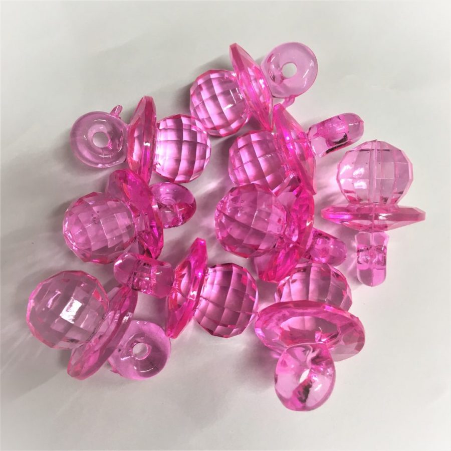 3cm Dark Pink Crystal Transparent Dummy Charms, Dummy Clips | Pony ...