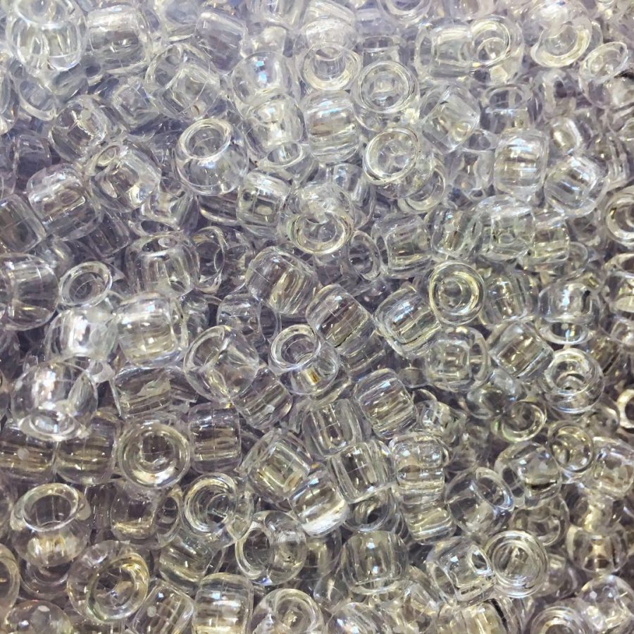 Clear Transparent 9x6mm Pony Beads Dummy Clips, Pram Charms | Pony ...