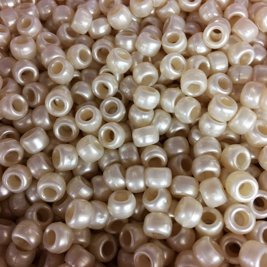 Cream Pearl 9x6mm Pony Beads Dummy Clips, Pram Charms | Pony Beads ...