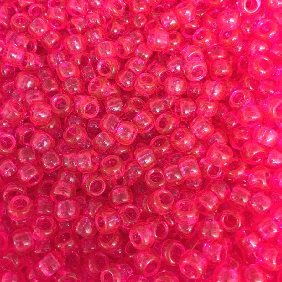 Light Pink Transparent 9x6mm Pony Beads Dummy Clips, Pram Charms | Pony ...